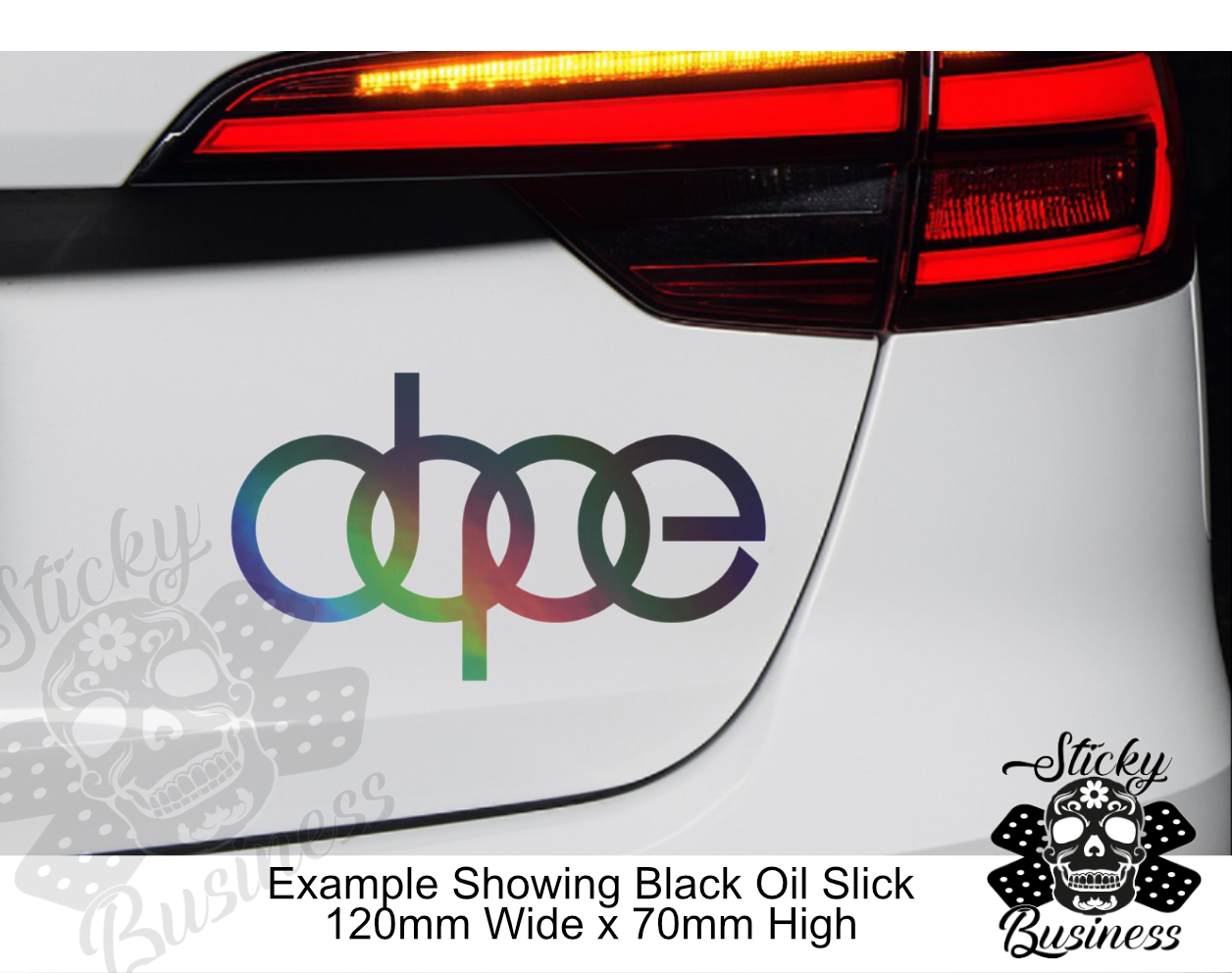 Dope Logo Sticker Rings Style Stickers VW Drift - BLACK OIL SLICK ...