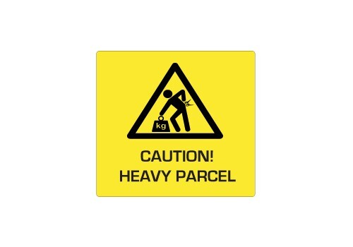 Caution Heavy Parcel Labels Permanent Self-Adhesive Parcel Stickers ...