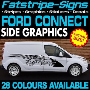 FORD TRANSIT CONNECT GRAPHICS STICKERS STRIPES DECALS VAN M SPORT ST ...