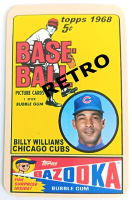 BILLY WILLIAMS VINTAGE STYLE ADS 1968 TOPPS WRAPPER ART CARD | eBay