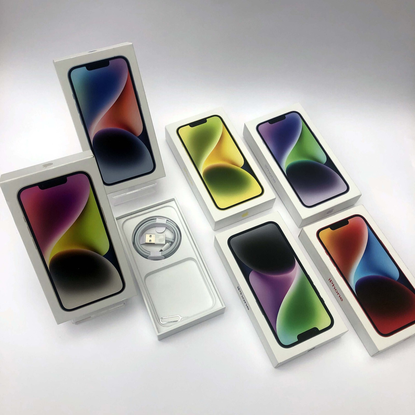 Original Apple iPhone 14 empty box with USB Cable and sim key | eBay UK