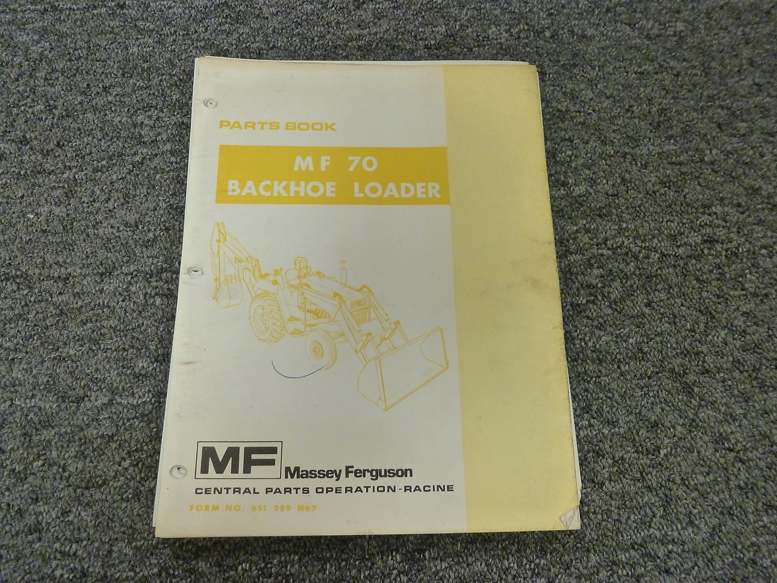 Massey Ferguson 70 Backhoe Loader Parts Catalog Manual 651 289 M97 | eBay