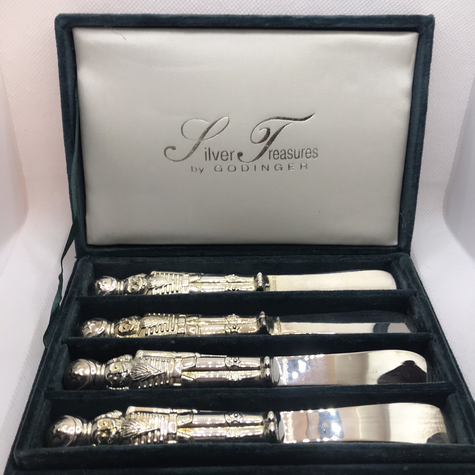 Silver Treasures by Godinger Set 4 Cheese/Pate/Butter Knives Silver ...