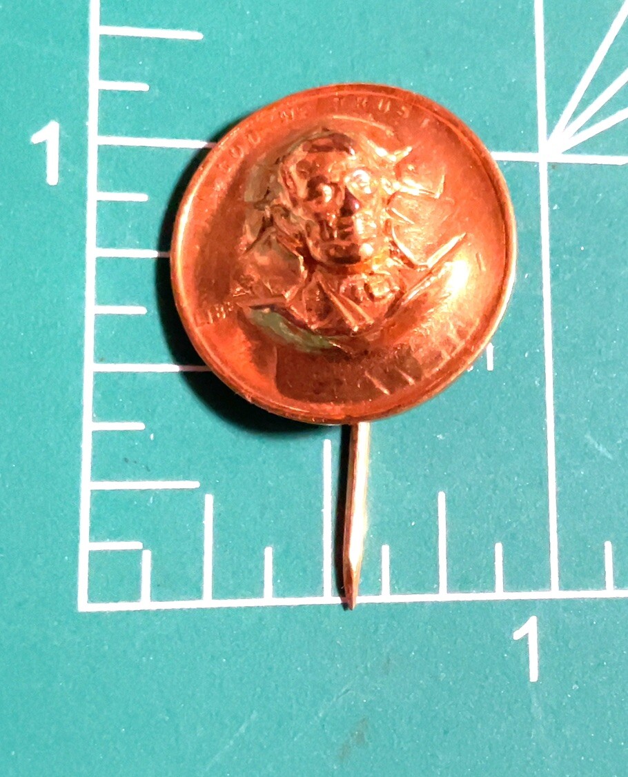 1931 Lincoln Wheat Cent Repousse Pop Out Gold Color Stickpin Coin | eBay