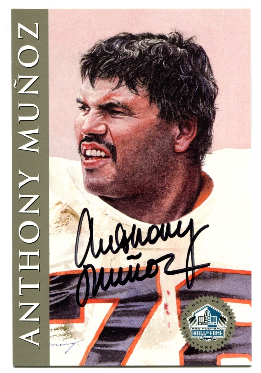 Anthony Munoz 1998 Hall of Fame Platinum Signature Series Autograph 166/2500 | eBay