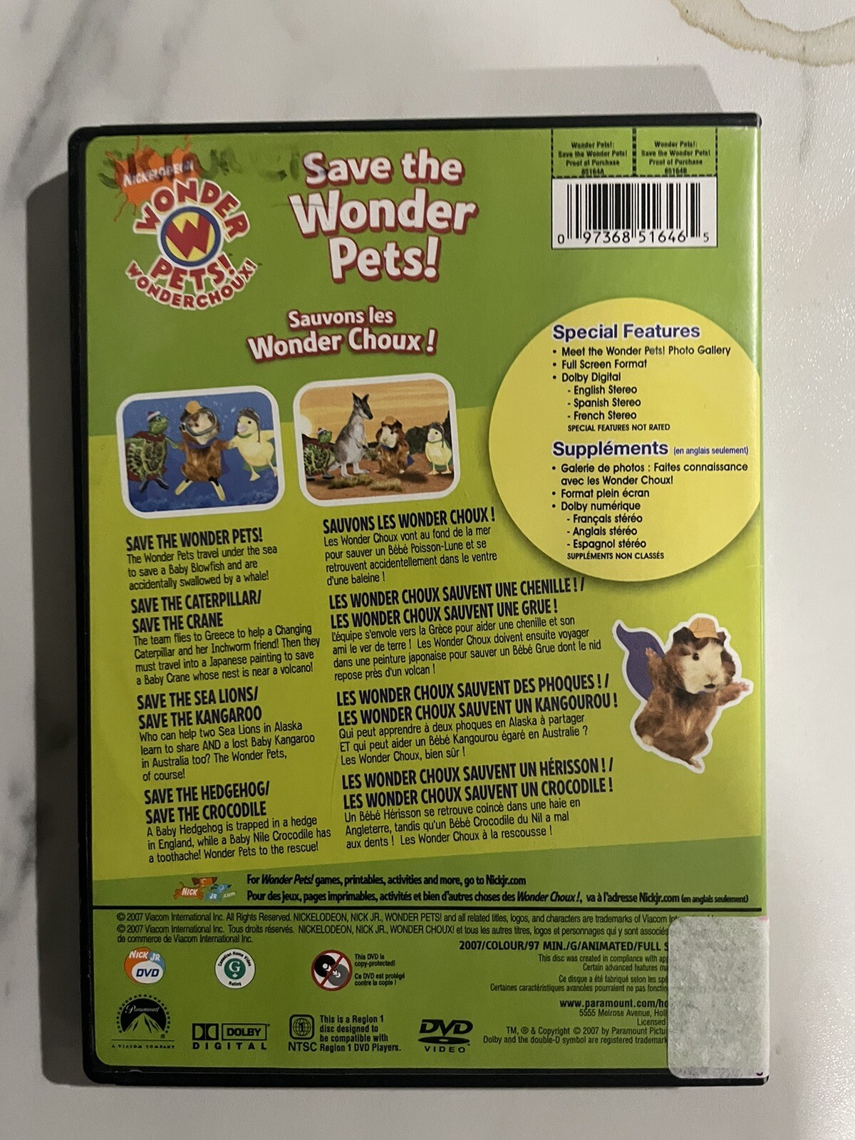 The Wonder Pets - Save the Wonder Pets (DVD, 2007, Canadian French) for ...