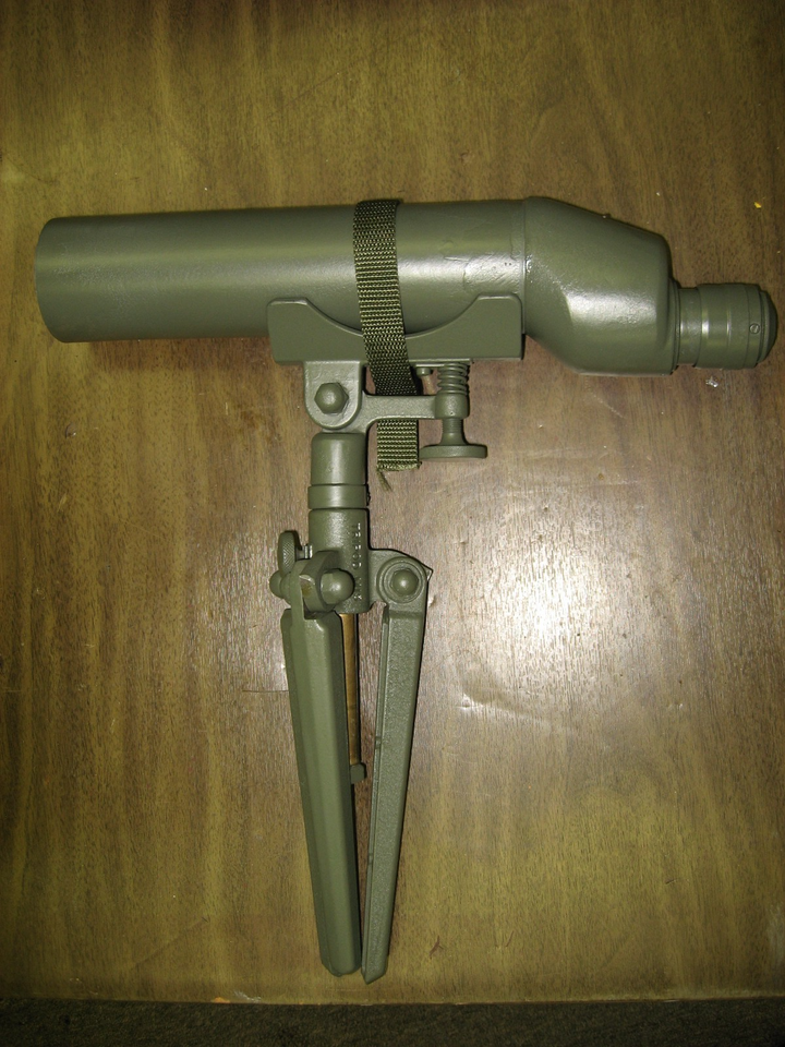 Vietnam War M49 Spotting Scope W/ M15 Tripod and m42a1 & M/164 CARRYING ...