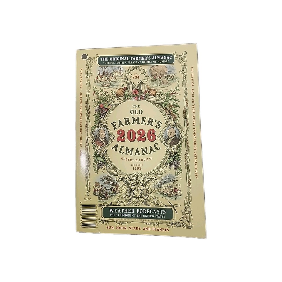 The 2026 Old Farmer's Almanac No. 234 by Robert B. Thomas 9781571989529 ...