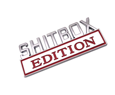 1x SHITBOX EDITION Emblems 3D Badge Decal for F150 F250 F350 Chevy ...