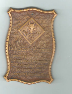 Cub Scout Wall Plaque Promise Resin Retired 65 years old | eBay
