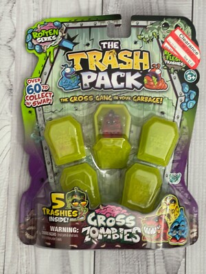 New The Trash Pack Gross Zombies Rotten Series 5 Pack Trashies Oily ...