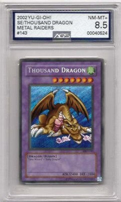 THOUSAND DRAGON YUGIOH MRD-143 UNLIMITED HOLO AGS #40524 GRADED NM-MT+ ...