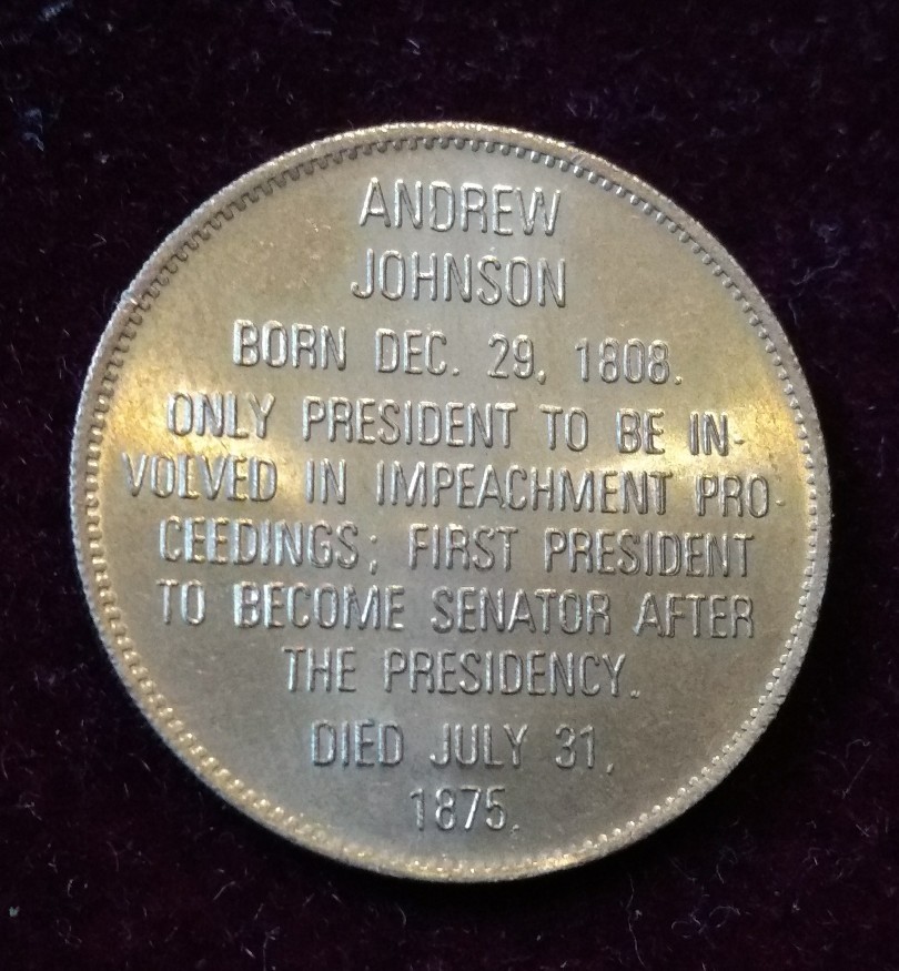 Andrew Johnson (1865 - 1869), Coin/ Token | eBay