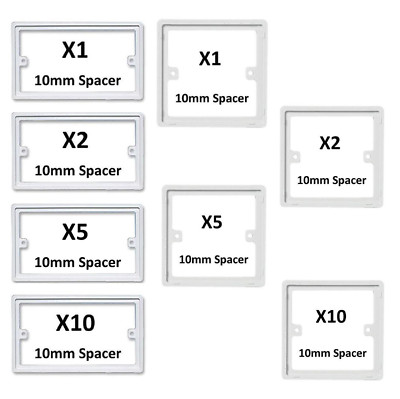 BG SINGLE DOUBLE SPACER LIGHT SWITCH 2G 1G SPACER SOCKET FRAME BACK BOX ...