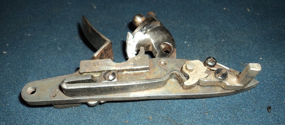Tower Flint Lock Plate Pistol Parts work working Screws & plate | eBay