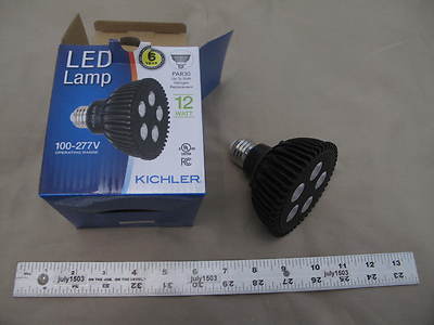 (1) NEW Kichler 12W 100-277V Clear PAR30 3000K LED Lamp Bulb 25 Deg ...