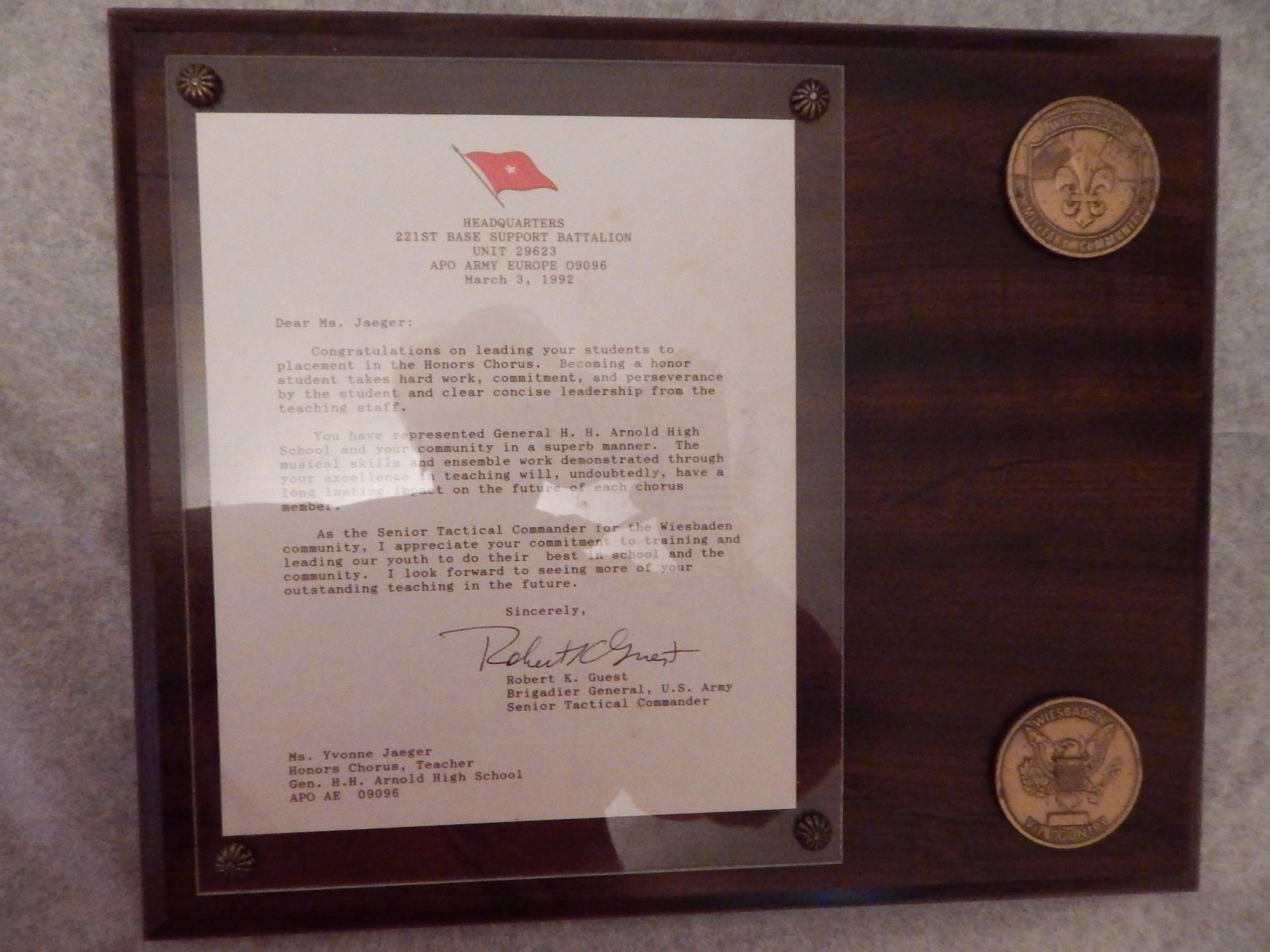 Signature by Robert K. Guest Brigadier General Original Wood plate | eBay