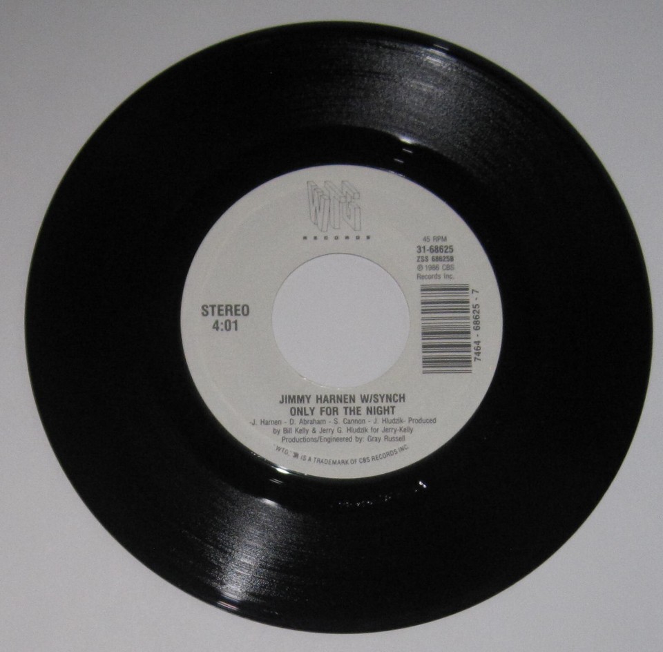 Jimmy Harnen w/ Synch - USA 45 - "Where Are You Now?" / "Only For The ...