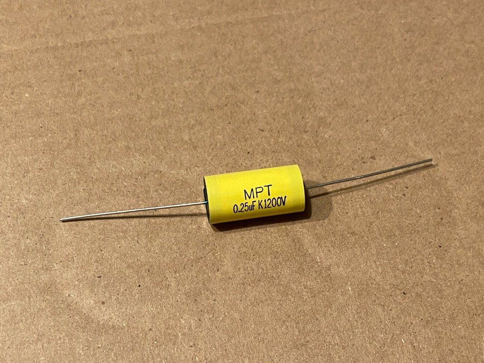 Qty 10 New .25 uf 1200v Yellow Film Capacitors Guitar Tube Amp Axial 1 ...