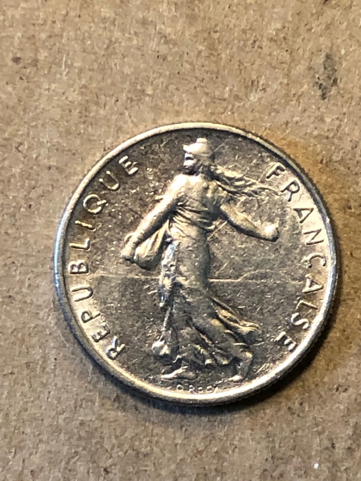 1970 French Coin 1/2 Half Franc Française France BU | eBay
