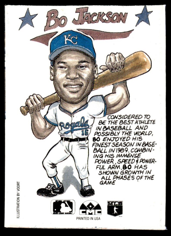 1990 Collect-A-Books BO JACKSON #1 Kansas City Royals | eBay
