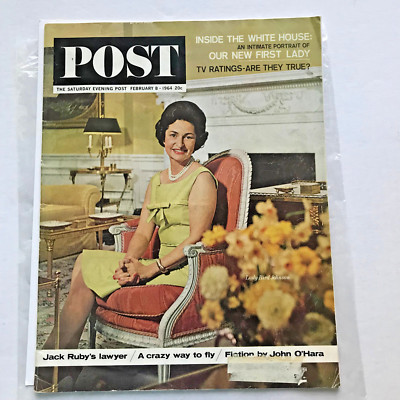 Saturday Evening Post Magazine February 8 1965 Ladybird New First Lady ...