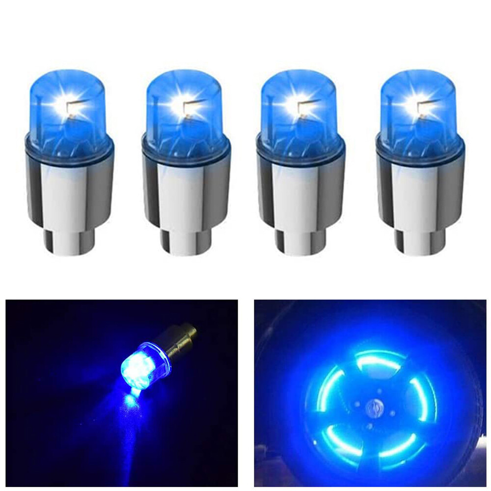 4pc Car Auto SUV Wheel Tire Tyre Air Valve Stem LED Light Caps Cover ...