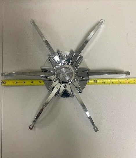 Zinik Ruffino 6" Cap Chrome Wheel Center Cap Overall Diameter 16.5" | eBay