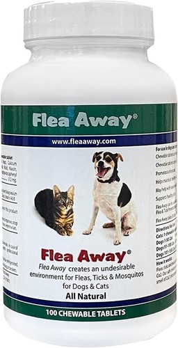 Flea Away 100 Chewable Tablets Flea, Tick & Mosquito Repellent for Dogs & Cats | eBay
