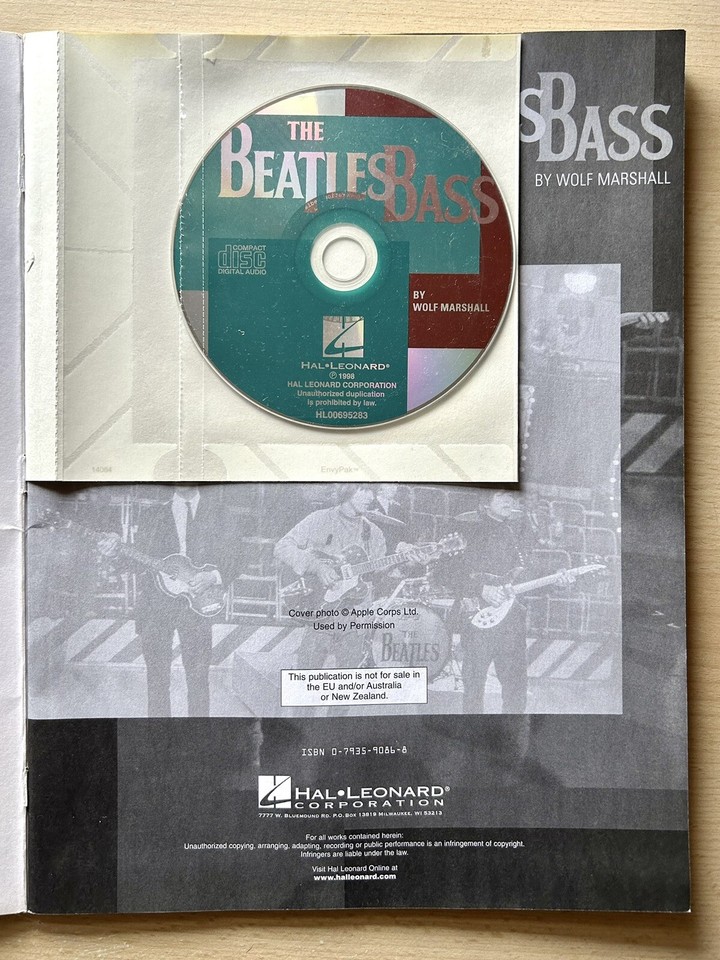 The Beatles Bass Guitar Tablature Book & CD Paul McCartney Style - Hal ...