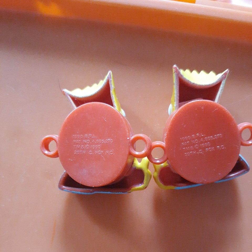 Bart Simpson Vintage Retro Bow Biters by Brookside 1990 Accessories The ...