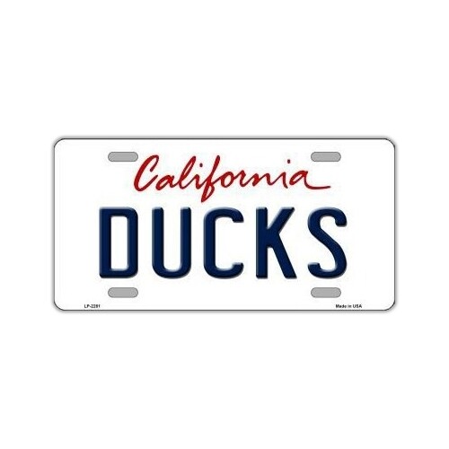 License Plate, Metal Vanity Tag Cover, California Anaheim Ducks, 12" x ...