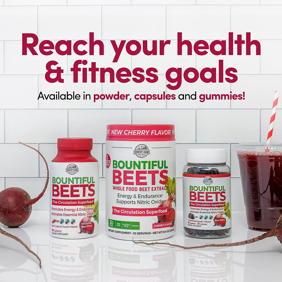 Country Farms Bountiful Beets Powder 30 Servings Cherry Flavor ...