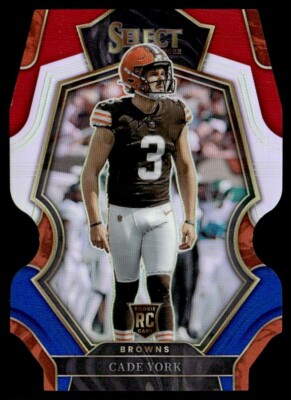 2022 Panini Select Red and Blue Die-Cut Prizm Rookie Cade York #126 JJ1 ...
