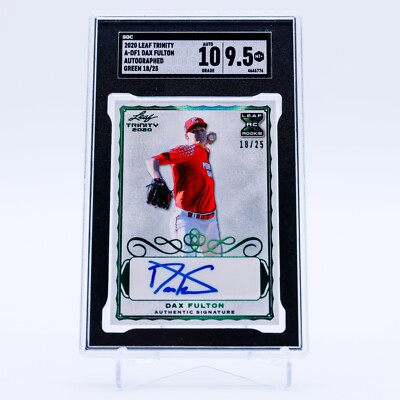 2020 Leaf Trinity Dax Fulton Rookie Auto Green /25 #A-DF1 SGC 9.5 / 10 ...