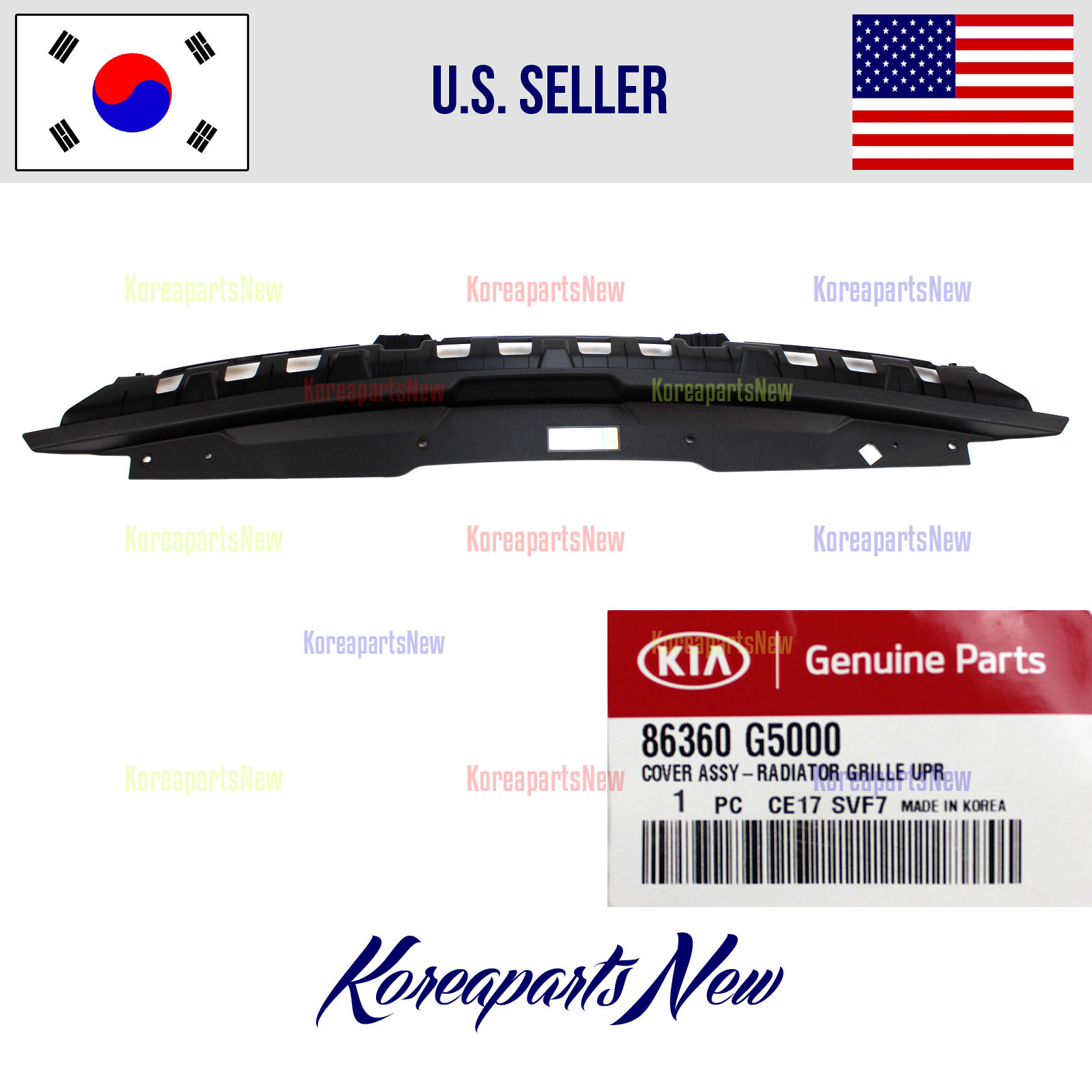 Grille Cover Upper Sight Shield Panel 86360G5000 ⭐GENUINE⭐ KIA NIRO ...