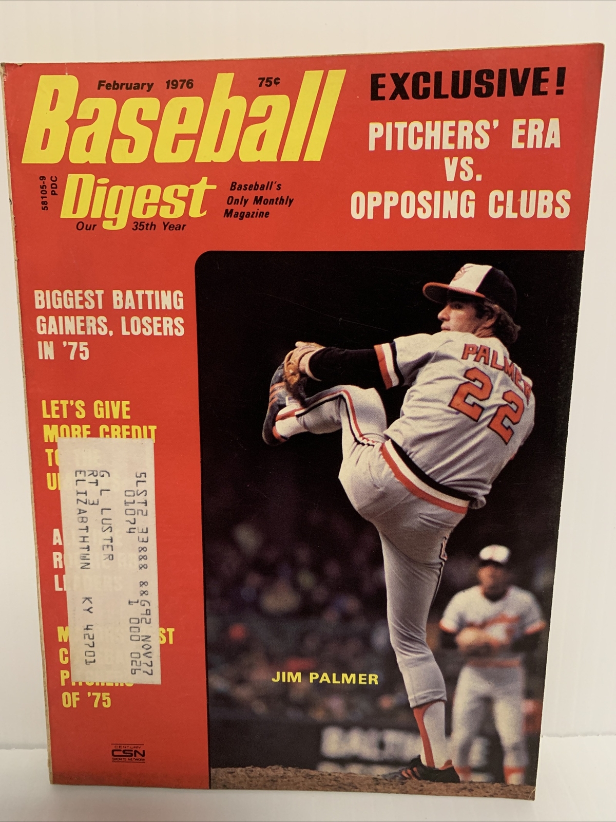Baseball Digest February 1976 - Jim Palmer Baltimore Orioles - Comeback ...