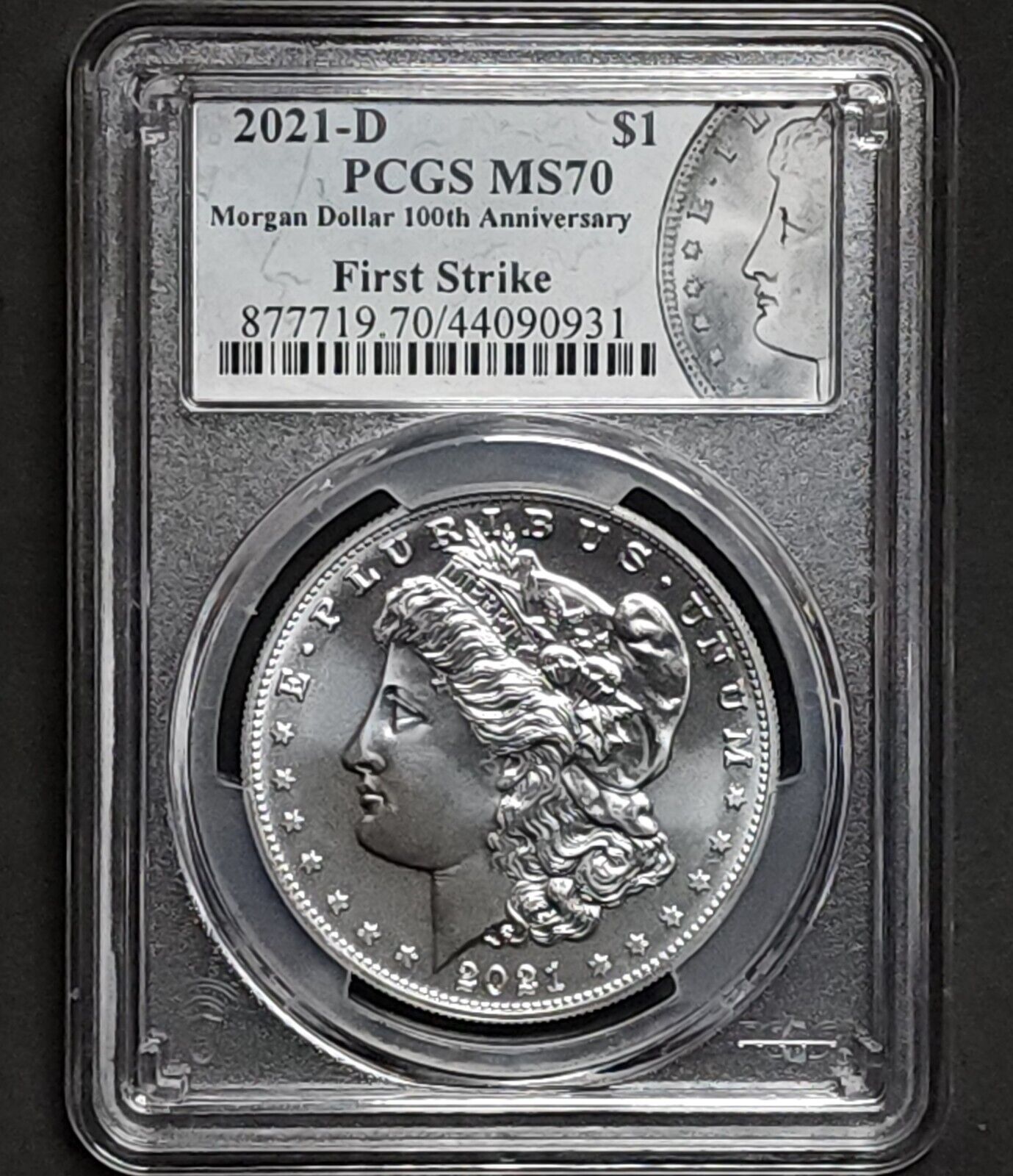 2021-D Morgan Silver Dollar PCGS MS70 First Strike 100th Anniv. Slab | eBay