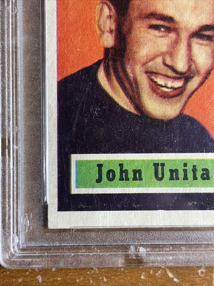 1957 Topps #138 Johnny Unitas Rookie HOF Baltimore Colts PSA 7 NM ...