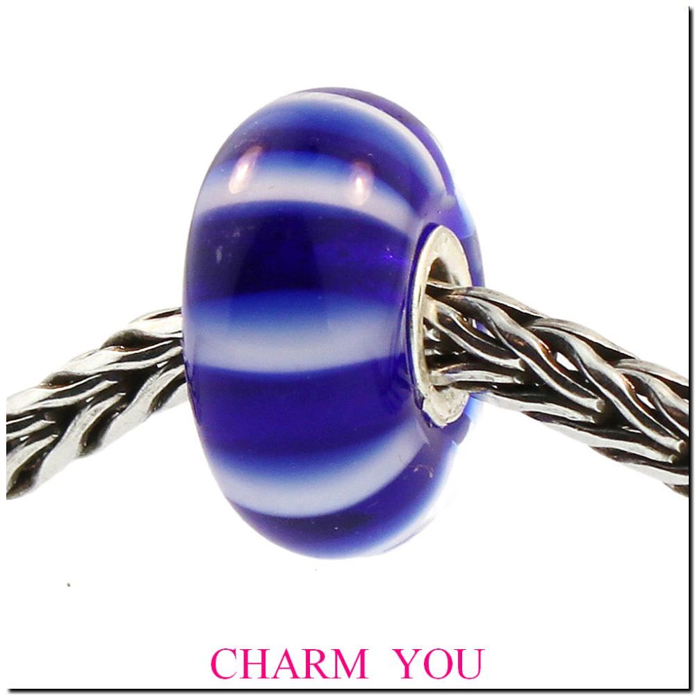 AUTHENTIC TROLLBEADS 61360 Blue Stripe | eBay