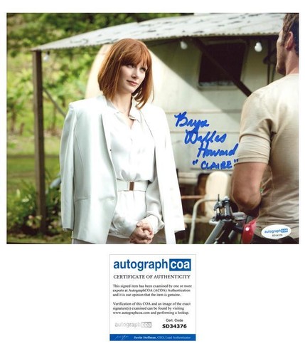 Bryce Dallas Howard "Jurassic World" AUTOGRAPH Signed 'Claire' 8x10 ...