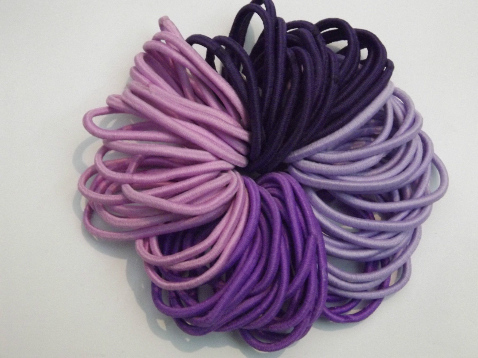 50 Quality Thick Endless Snag Free Hair Elastics Bobbles Bands Ponios ...