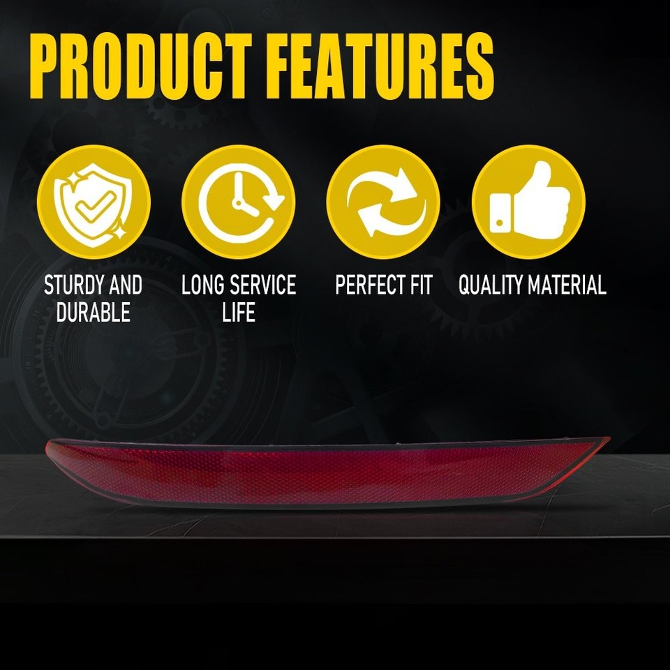 For 2019-2021 Volkswagen Jetta Bumper Rear Reflector Light Case Red ...