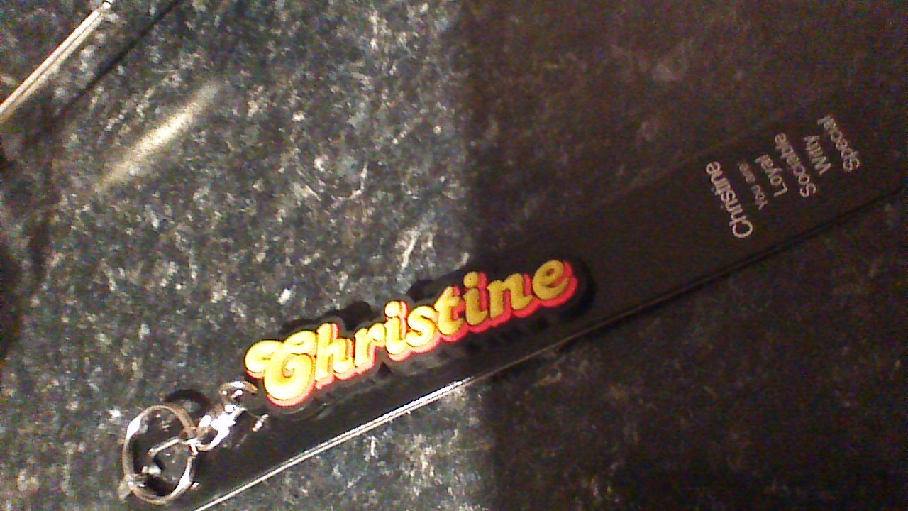 'CHRISTINE' rubber keyring | eBay UK