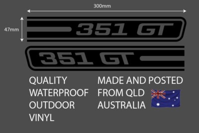 FORD FPV STICKER 351GT 300x47mm VINTAGE CLASSIC FORD FPV LEFT AND ...
