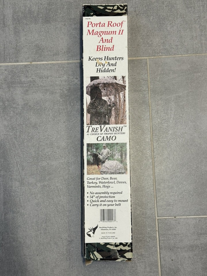 Buckwing MAGNUM II Porta Roof Tree Umbrella & Turkey Blind Camo 54" IOB ...