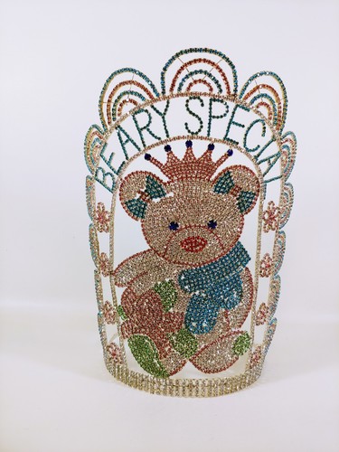 BEARY SPECIAL Iridescent Rhinestone Tiara Crown Beauty Queen Pageant ...