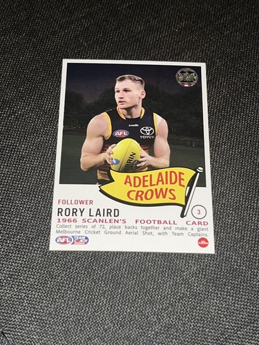 2024 AFL TEAMCOACH RETRO SCANLENS 1966 RARE CHASE CARD #3 RORY LAIRD ...