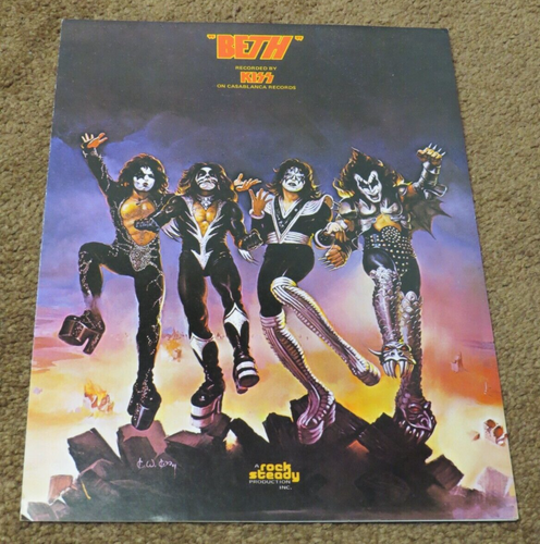 KISS OFFICIAL BETH SHEET MUSIC 1976 AUCOIN PETER CRISS | eBay