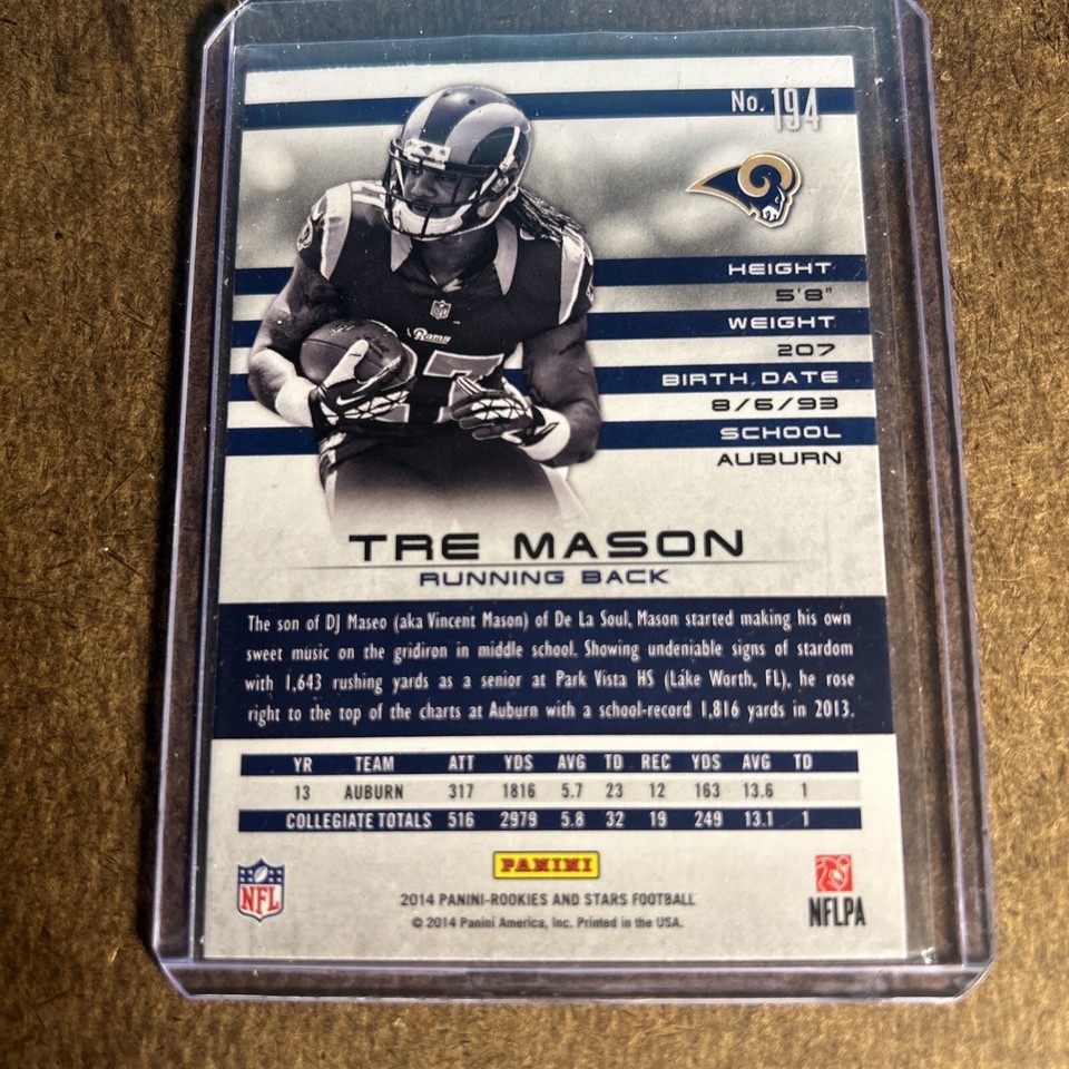 2014 Rookies and Stars Tre Mason Rookie Card #194 | eBay
